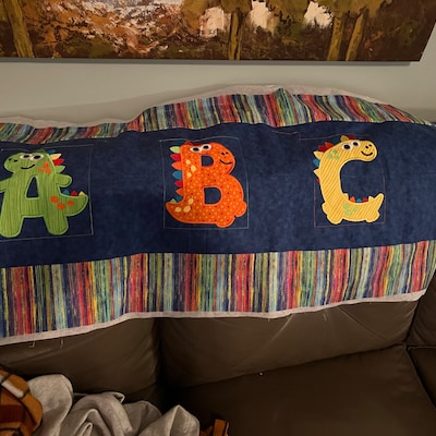 Dino Applique A-Z Alphabet Machine Embroidery Designs Monogram for Kids ...