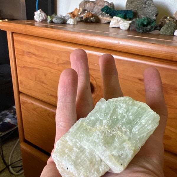 Seafoam Calcite Stone - Raw Seafoam Green Calcite Crystal - Rough ...