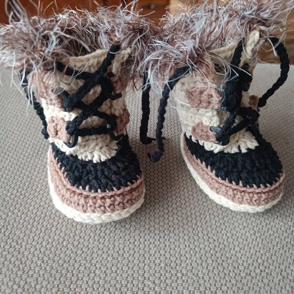 CROCHET PATTERN Cute Baby Sneaker Crochet Booties "federation" Runners ...