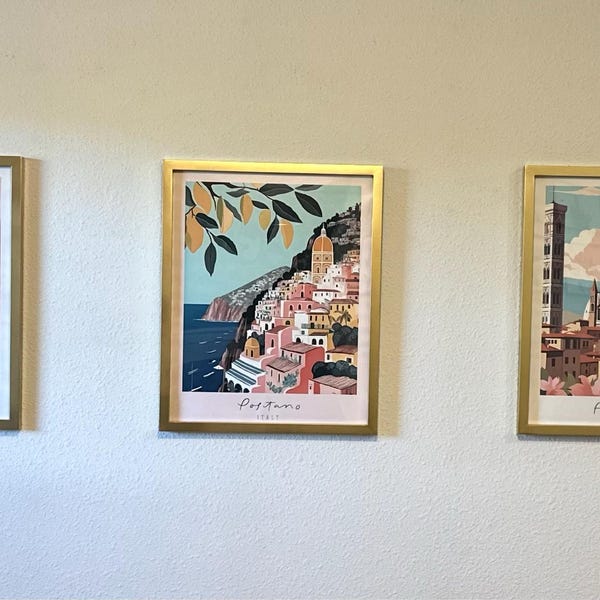 Italy Prints Set of 6 PRINTABLE Wall Art, Positano Amalfi Venice Rome ...