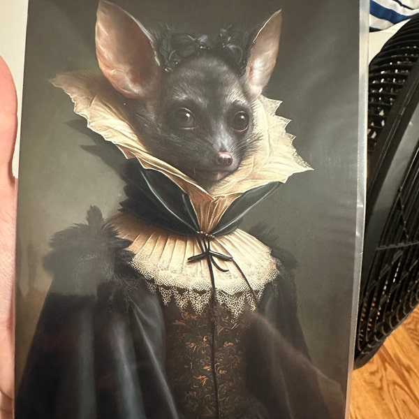 Gothic Bat in Dress, Vintage Poster, Art Poster Print, Home Decor ...