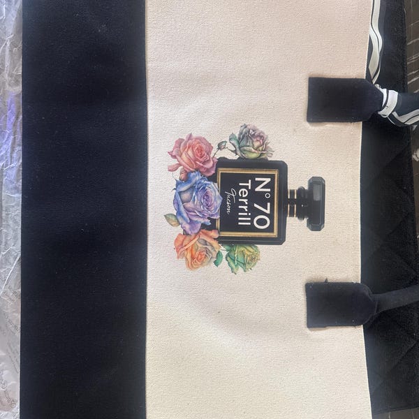 Floral Book Tote Bag Graduation Gift Library Tote School Bag Book Worm ...