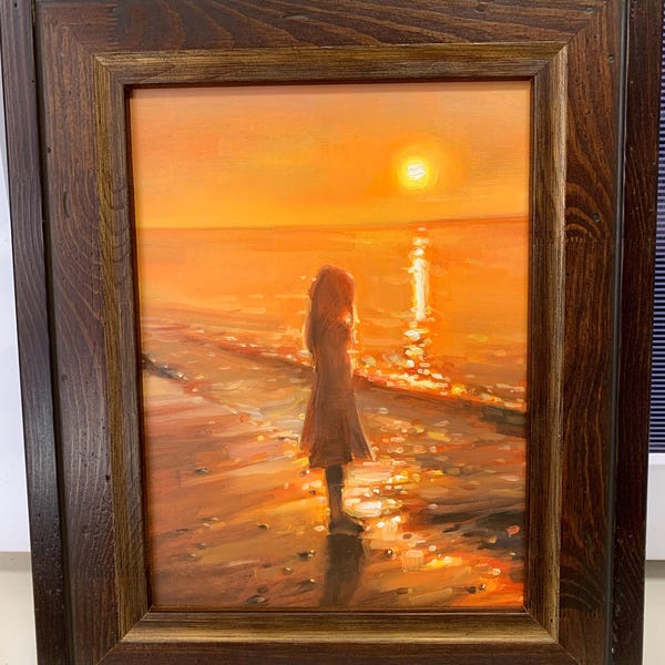 Gray Morning Mist, Original Landscape Oil Painting Small Impressionist ...