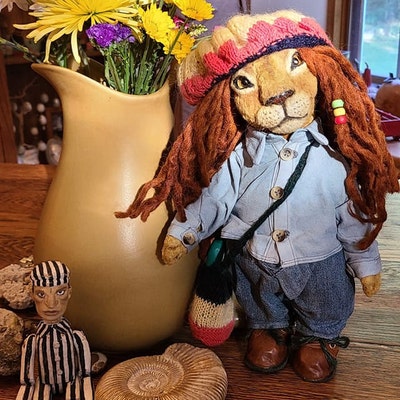 Artist Teddy Monkey, Collectible OOAK Handmade, Vintage Plush Teddy ...