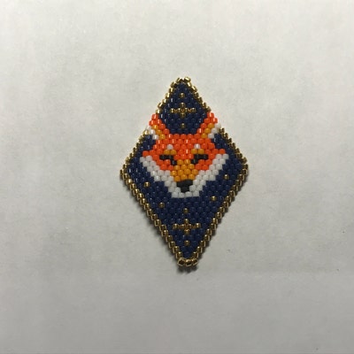 Fox Brick Stitch Earrings Pattern Celestial Seed Bead Earring Pattern ...