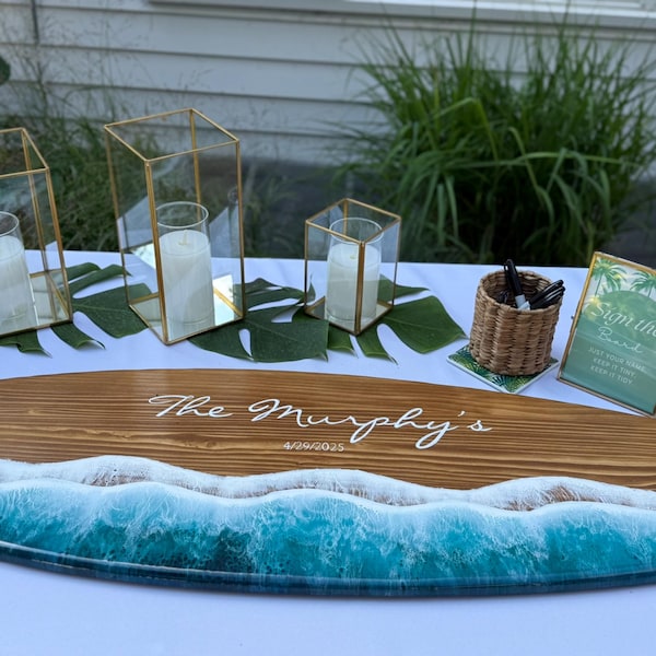 Custom Surfboard Wall Art Sign - Personalized Surf Name Decor - Wooden ...
