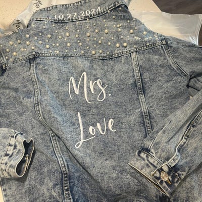 Embroidered Bride Denim Jacket, Bride Jean Jacket, Future Mrs Jacket ...