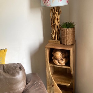 Mantis Solid Natural Mango Wood Twisted Bookcase 90cm High X - Etsy UK