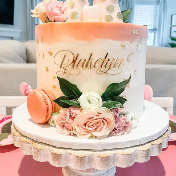 Custom Cake Charms | Personalized | Cake Plaque Name | Birthday Cake ...