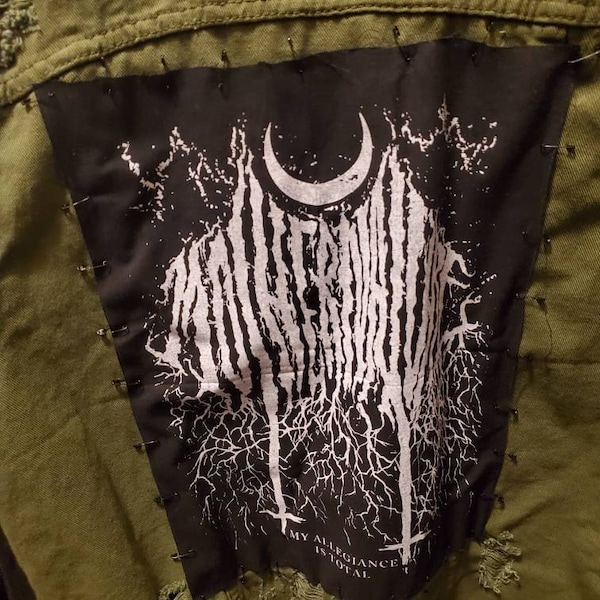 Mother Nature Black Metal BACK PATCH Huge Punk Diy Vegan Pro Tree Anti ...