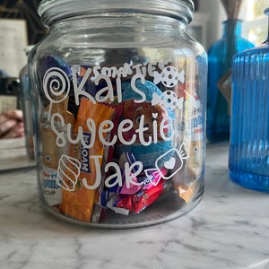 Personalised Sticker - Label - Decal for Sweet Jar - Add Your Own Name ...