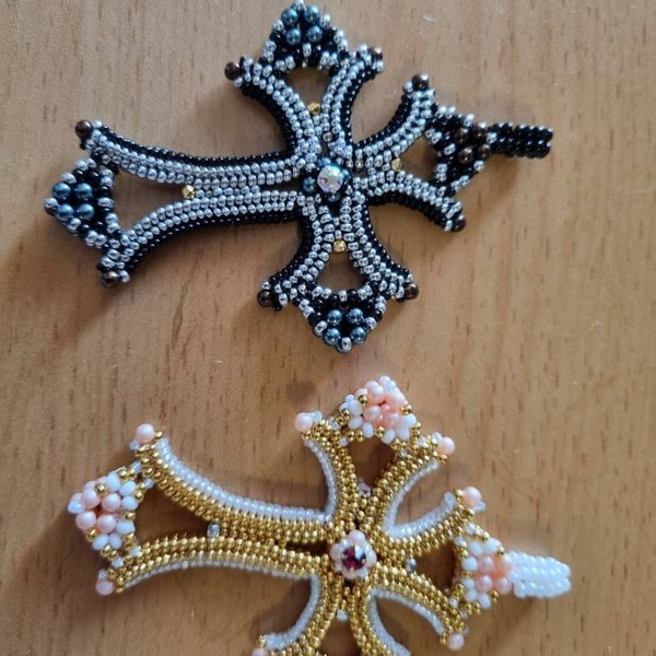 Beading4perfectionists : "milldred's Cross" Pendant ADVANCED Beading ...