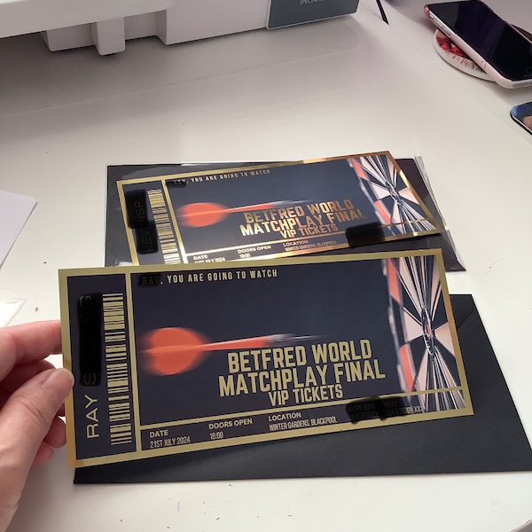 Personalised Grand Prix Ticket, Foil Voucher, Motor Car Racing Voucher ...