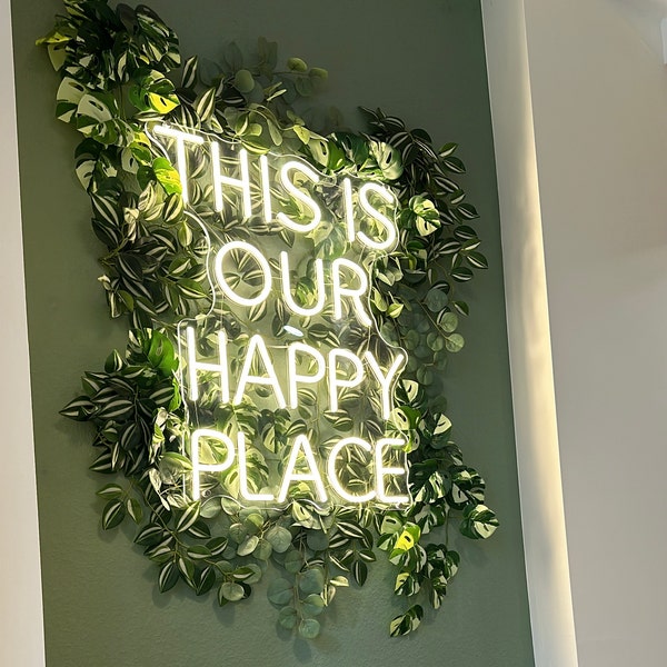 This is Our Happy Place Sign Flex Neon LED Sign Bedroom Living Room ...