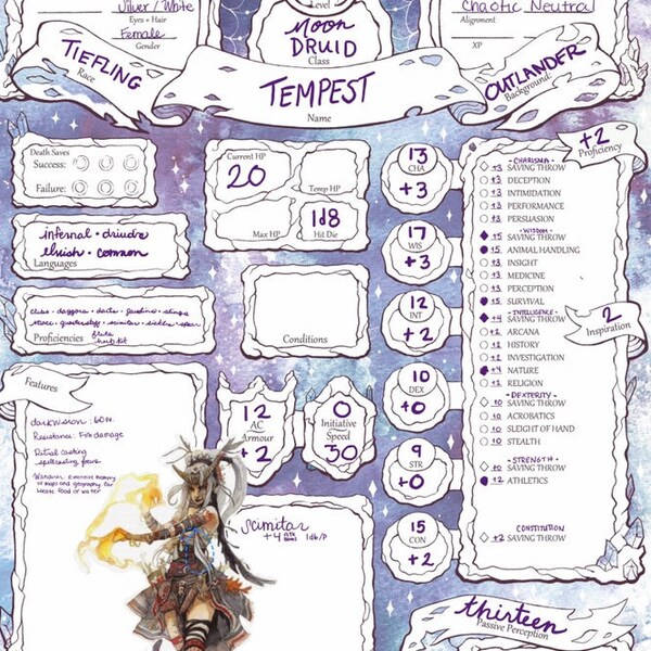 Underdark Character Sheets - D&D 5e - Etsy