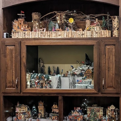 Christmas Village Display Mountain Backdrop for Lemax, Dept 56 ...