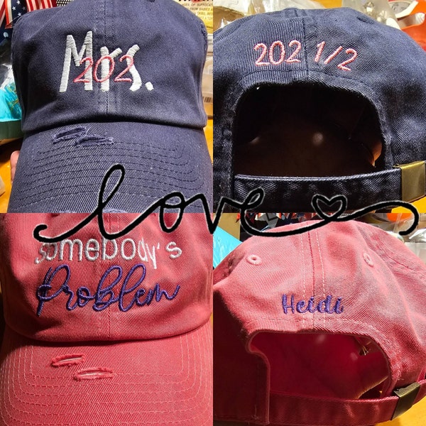 Add Name or Text to Back or Side of Baseball Cap | Back of Hat ...