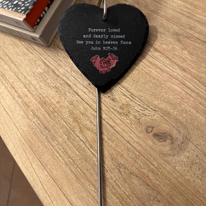 Bee Grave Stick Marker Slate Memorial Ornament Plaque Memory Special ...