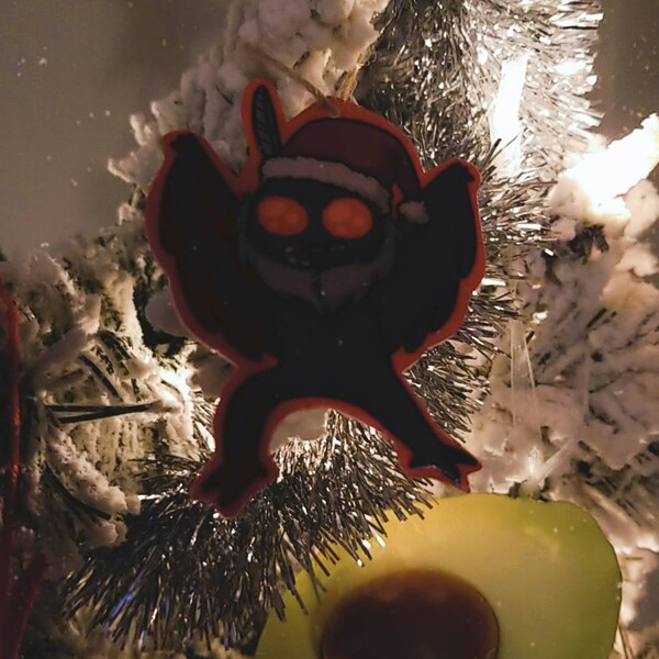 Cryptid Christmas Tree Ornaments - Mothman Ornament, Nessie Ornament ...