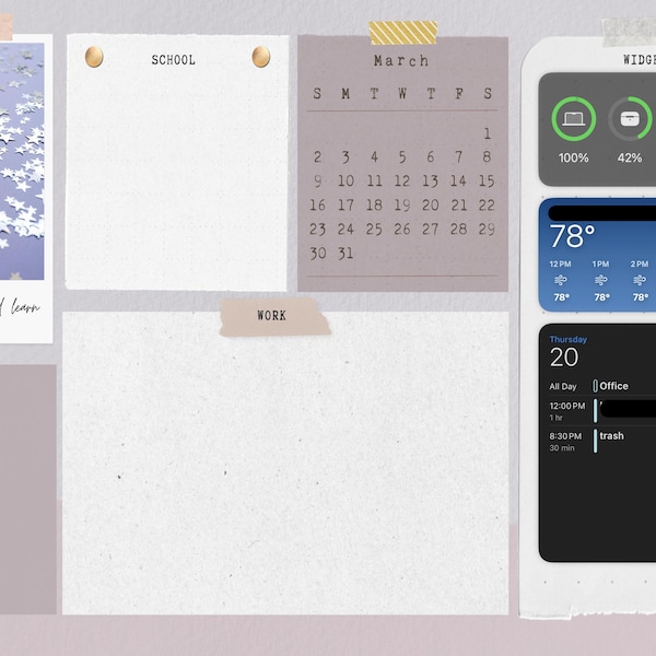 EDITABLE College Student Desktop Wallpaper Organizer Canva Template ...