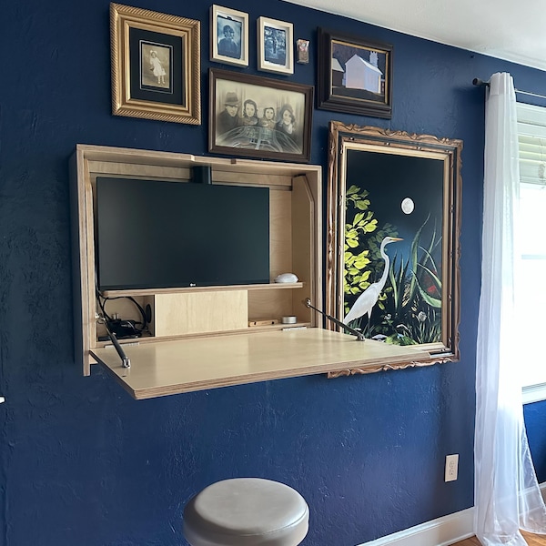 Wall-mounted, Fold-away, Electric Sit-stand Murphy Desk - the Murf - Etsy