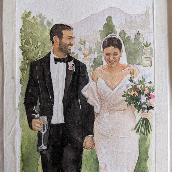 Hand-painted Couple Portrait - Etsy
