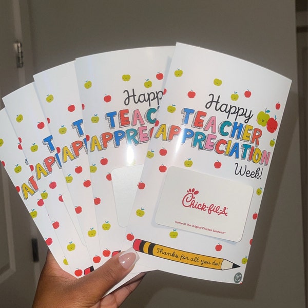 Teacher Appreciation Week Gift Card Holder, Thank You Teacher ...