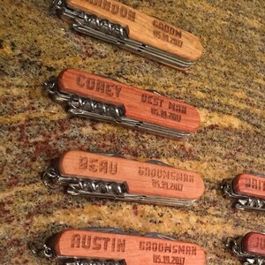 Groomsman Custom Multitool, Groomsmen Wooden Knife, Custom Best Man ...