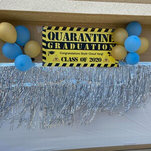 Quarantine Graduation 2020 Vinyl Banner Sign Free Overnight Shipping - Etsy