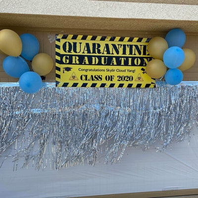 Quarantine Graduation 2020 Vinyl Banner Sign Free Overnight Shipping - Etsy