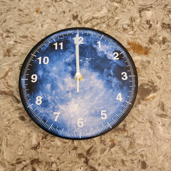 Blue Moon - Moon Wall Clock - Room Decor - Wall Clock Unique - Wall ...
