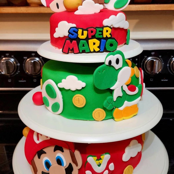 Yoshi Cake Topper Yoshi Birthday Cake Decorations Crafted World, Edible ...