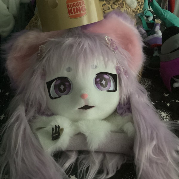 Light Purple Kig Fursona Head , Kemono Mask Head, Cosplay Furrysuit ...