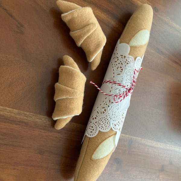 Felt Croissant, Felt Desert, Felt Food , Felt Breakfast, Pretend Play ...