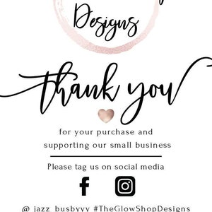 ADD YOUR LOGO Printable Small Business Insert Card / Simple Shop ...