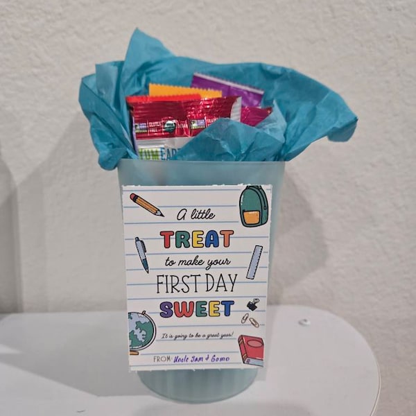 Printable Here's to A Bright Year Gift Tag, Square Highlighter Marker ...