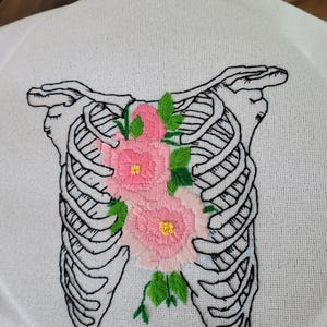 20 Gothic Anatomical Hand Embroidery Pattern Bundle , Skeleton Body ...