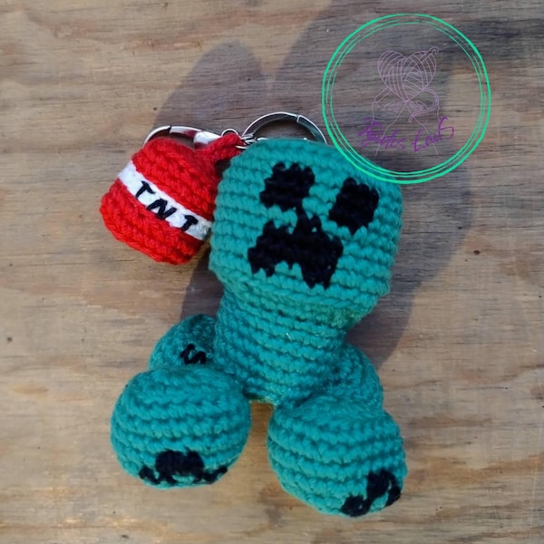 Crochet Pattern (PDF File): Minecraft Baby Creeper and TNT Plushies ...