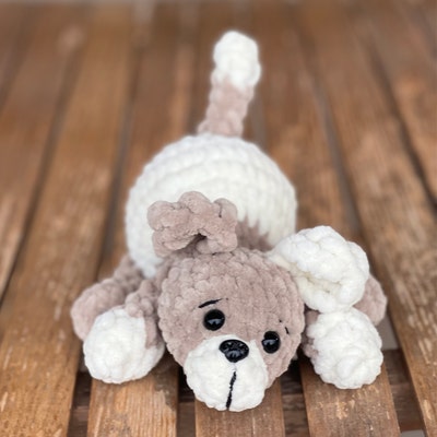 Crochet Dog Pattern, NO Sew Amigurumi Dog Plush, Stuffed Dog Pattern ...