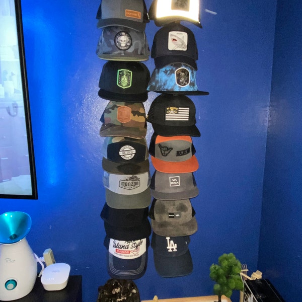 Mini Woodstock Hat Rack for Baseball Caps 4 Hat Display Holds 4 Hats ...