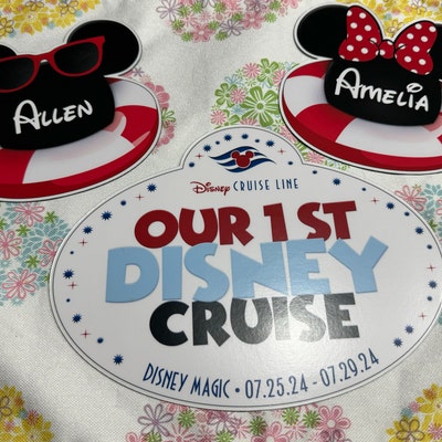 Our 1st Disney Cruise Ship Name Tag Family Magnet Personalized Disney ...