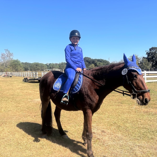 Equestrian Horse Riding Set Black Leopard Print Full Matchy Matchy for ...