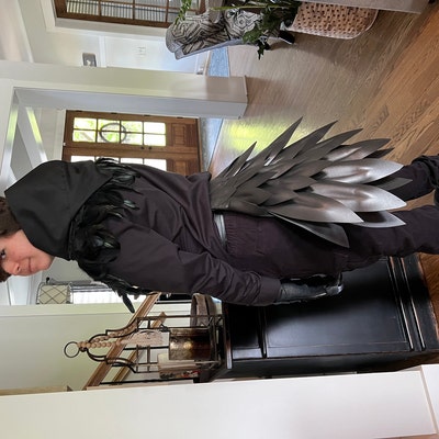 Black Wings and Tail, Bird Wings for Arms, Crow Costume, Black Bird ...