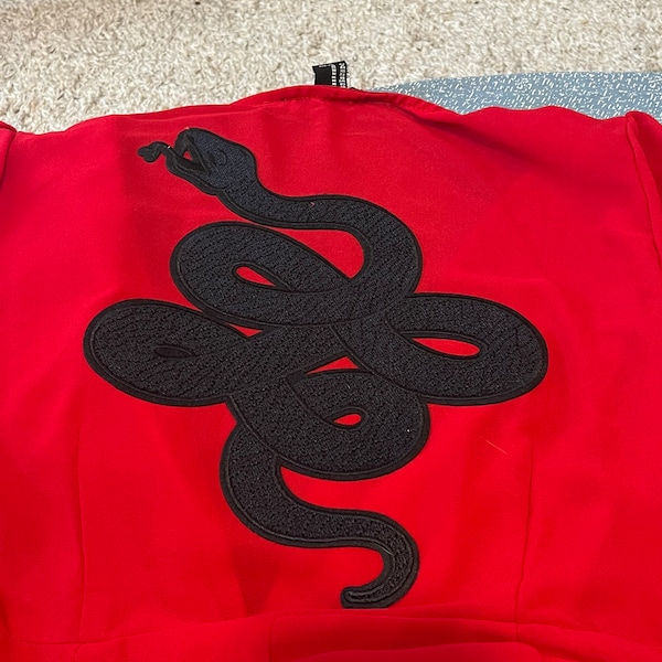 Black Mamba Snake Back Patch Sew Iron on Large Applique Embroidered ...