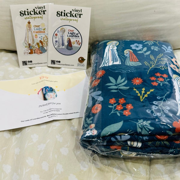 Our Lady of Lourdes Waterproof Sticker | St. Bernadette | Catholic ...