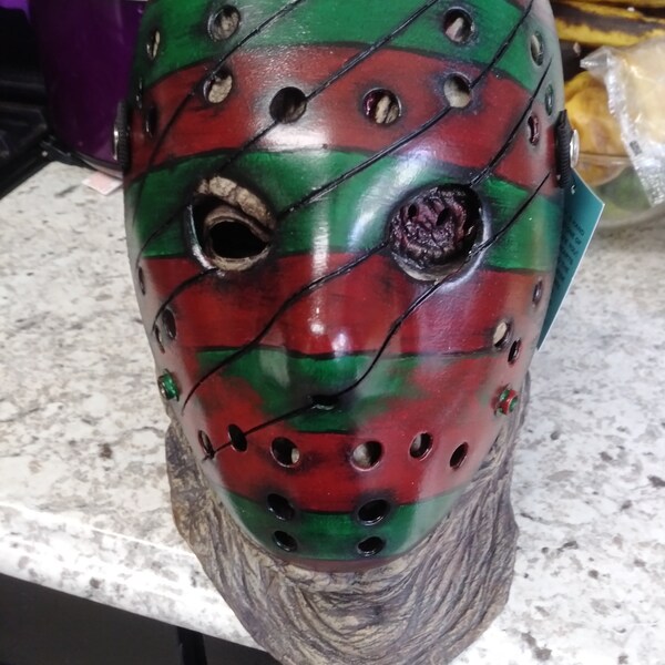 Custom Freddy Vs Jason Mask Hand Painted - Etsy