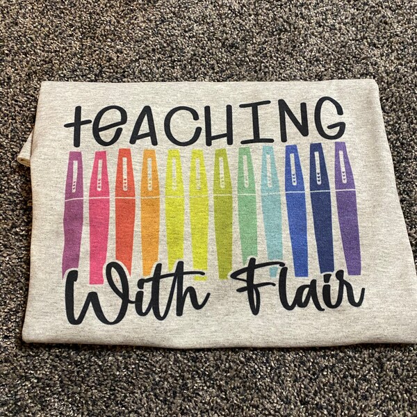 Teaching With Flair Svg, Teacher T Shirt Svg, Kindergarten Teacher Svg ...