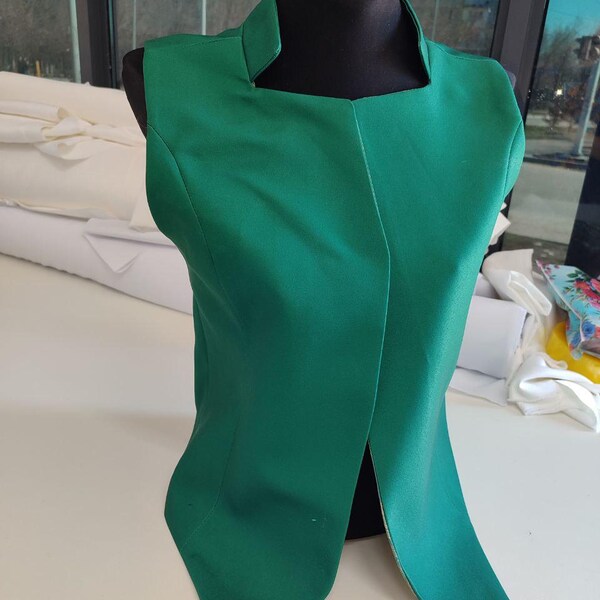 Vest Sewing Pattern PDF, Cropped Vest Waistcoat Pattern, Easy Women Pdf ...