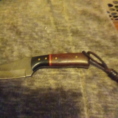 Bone Handle Damacus Skinning Knife With Sheath Bushcraft - Etsy