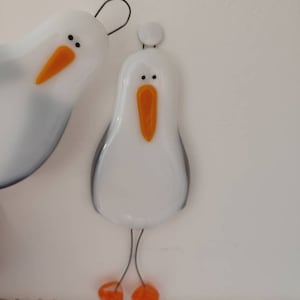 Christmas Tree Fused Glass Decoration With 2 Robins - Etsy UK